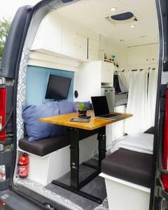 Mobile Office: How To Build A Desk Into A Campervan Converison
