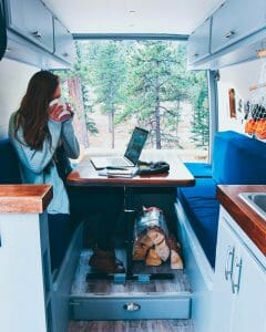Mobile Office: How To Build A Desk Into A Campervan Converison